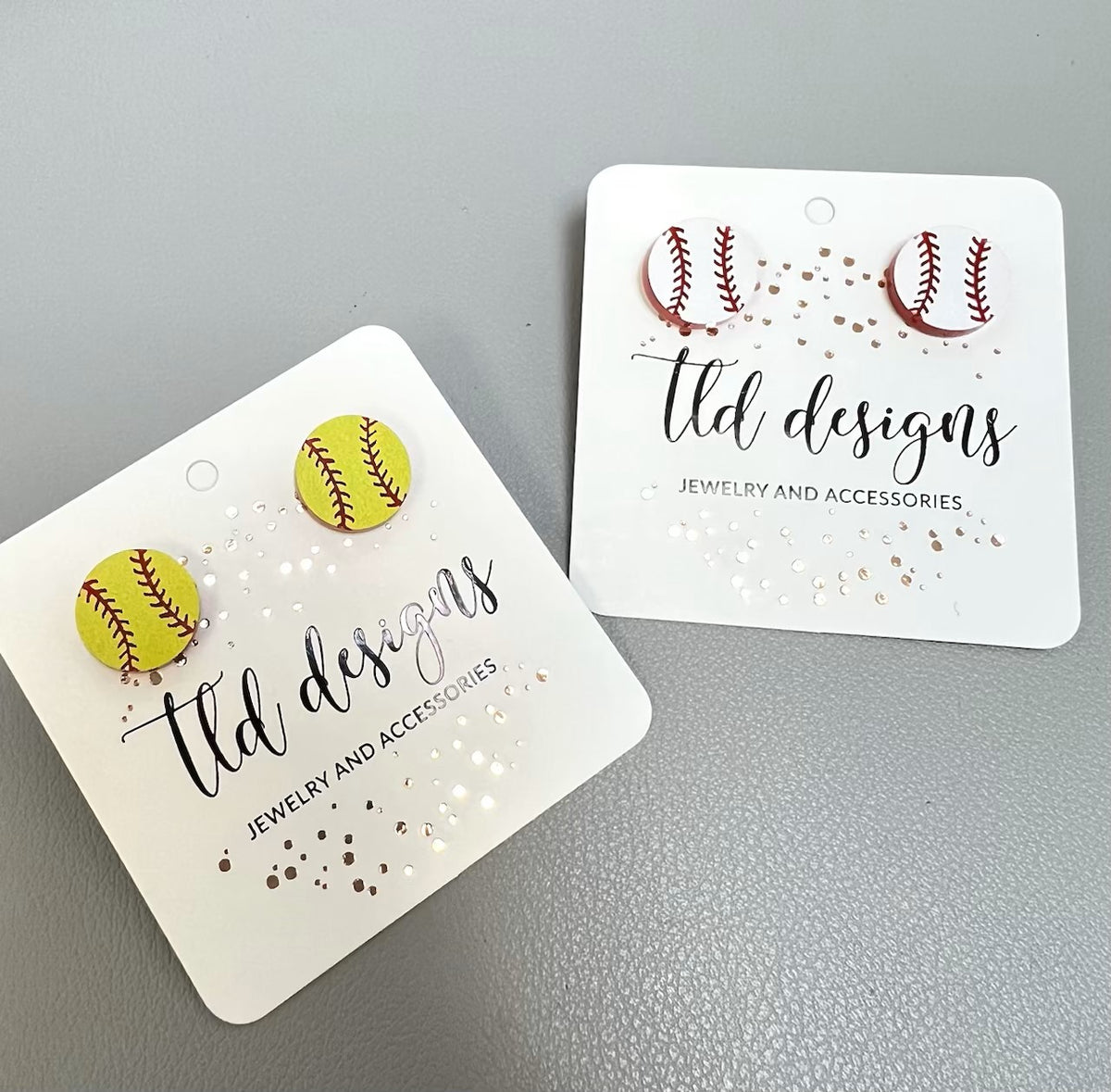 Baseball/Softball acrylic studs – TLD Designs